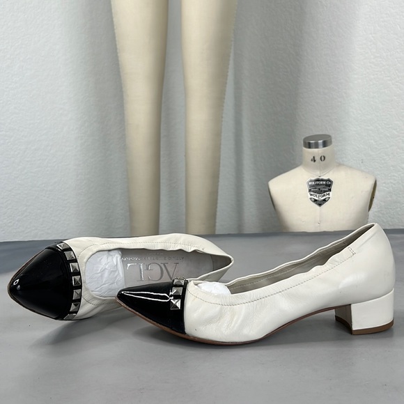 Agl | Shoes | Agl Studded Patent Leather Pyramid Hardware Color Block ...